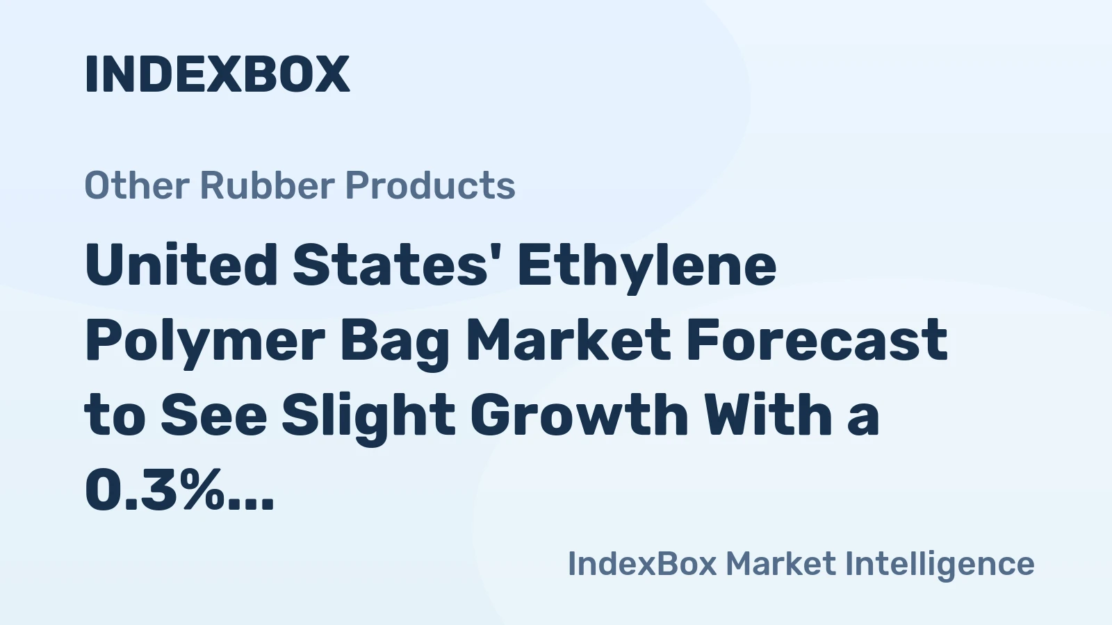 United States' Ethylene Polymer Bag Market Forecast to See Slight Growth With a 0.3% CAGR