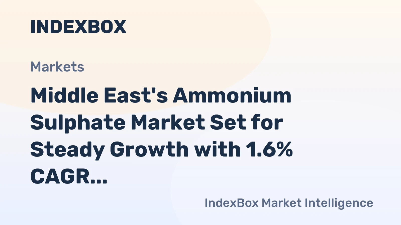 Middle East's Ammonium Sulphate Market Set for Steady Growth with 1.6% CAGR Through 2035