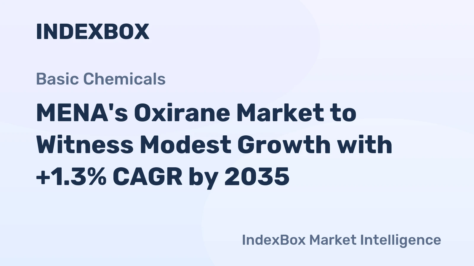 MENA's Oxirane Market to Witness Modest Growth with +1.3% CAGR by 2035