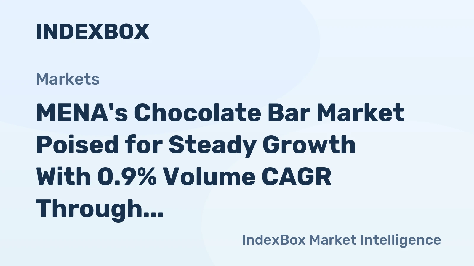MENA's Chocolate Bar Market Poised for Steady Growth With 0.9% Volume CAGR Through 2035