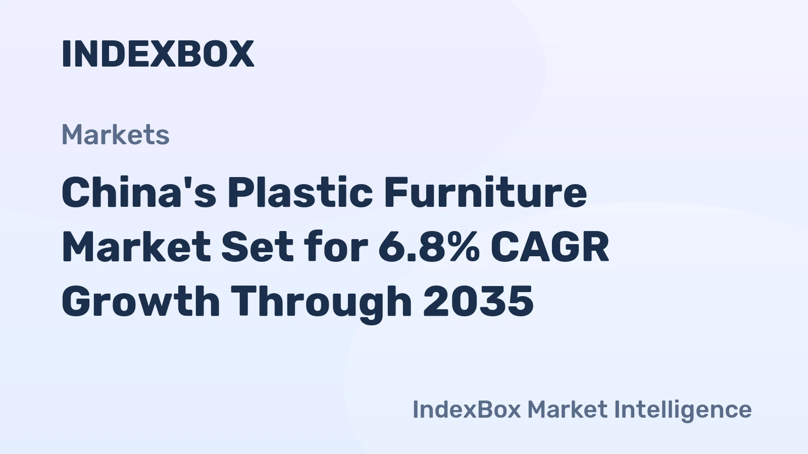 China's Plastic Furniture Market Set for 6.8% CAGR Growth Through 2035