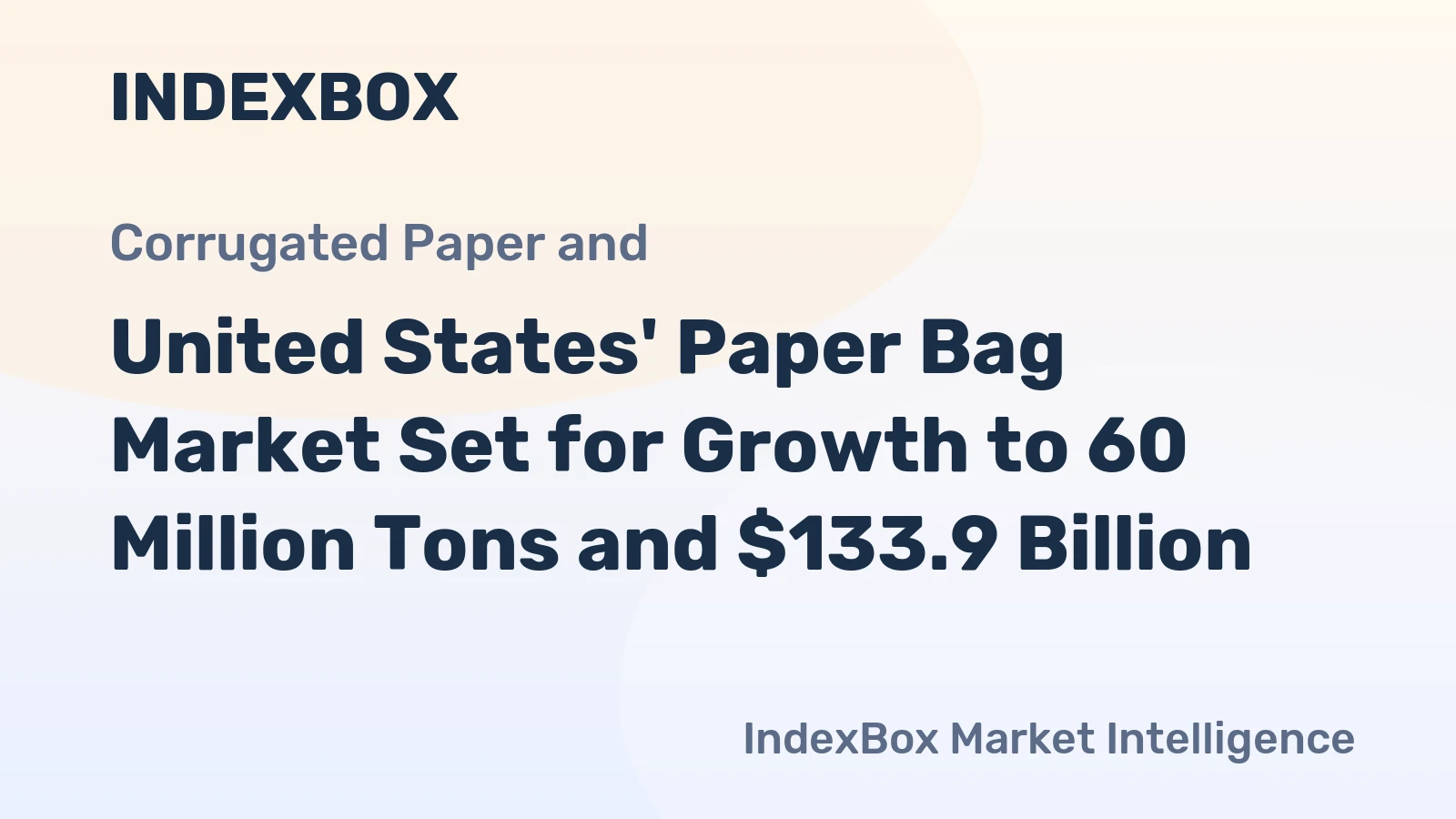 United States' Paper Bag Market Set for Growth to 60 Million Tons and $133.9 Billion