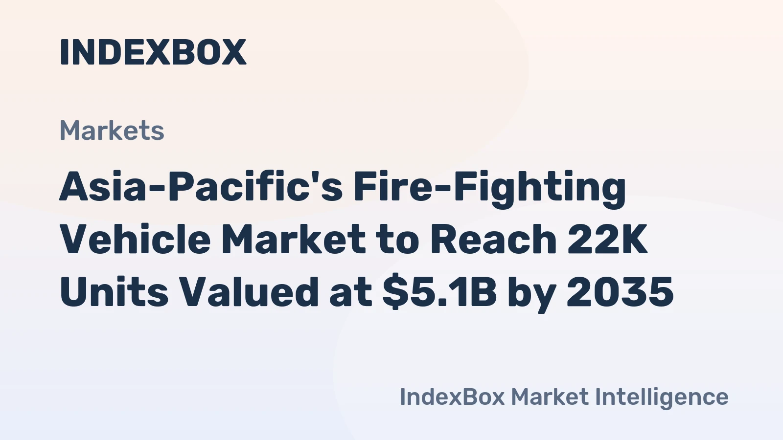 Asia-Pacific's Fire-Fighting Vehicle Market to Reach 22K Units Valued at $5.1B by 2035