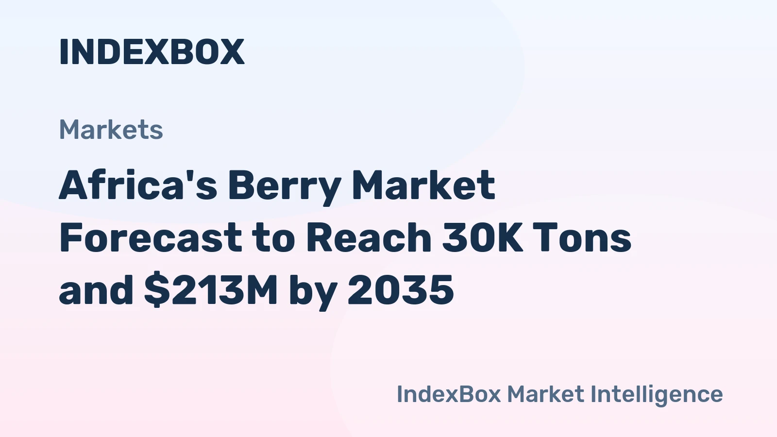 Africa's Berry Market Forecast to Reach 30K Tons and $213M by 2035