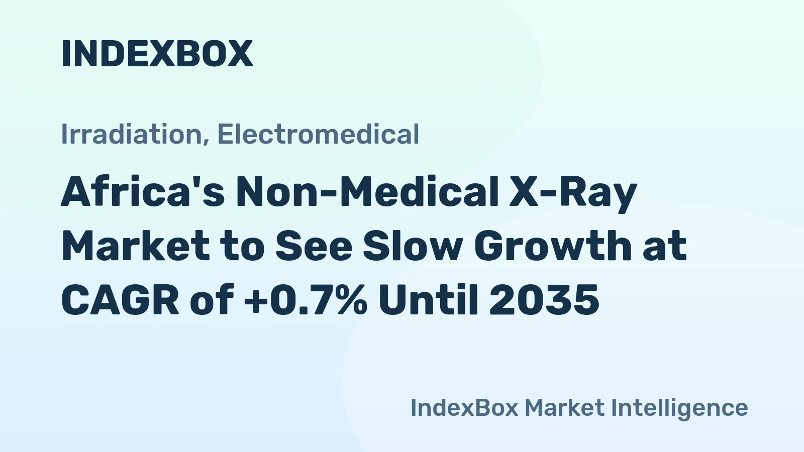 Africa's Non-Medical X-Ray Market to See Slow Growth at CAGR of +0.7% Until 2035