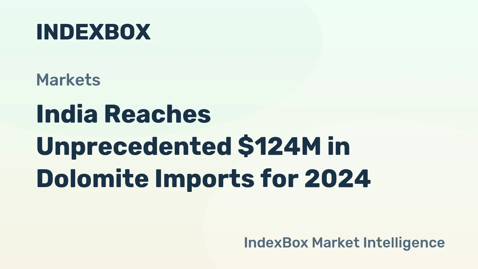 India Reaches Unprecedented $124M in Dolomite Imports for 2024