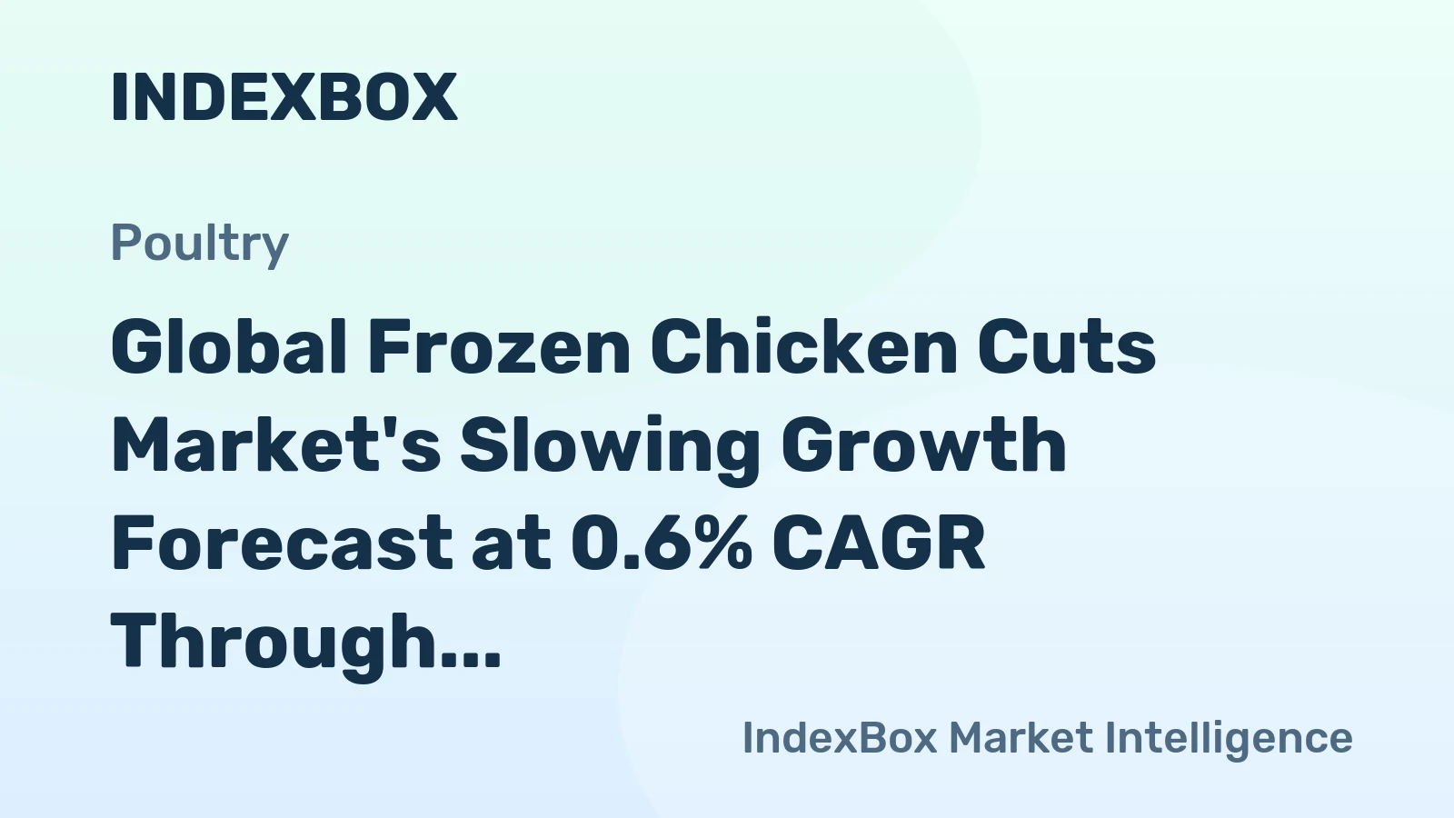 Global Frozen Chicken Cuts Market's Slowing Growth Forecast at 0.6% CAGR Through 2035