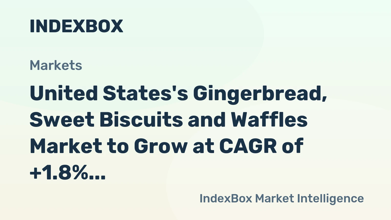 United States's Gingerbread, Sweet Biscuits and Waffles Market to Grow at CAGR of +1.8% Over Next Decade