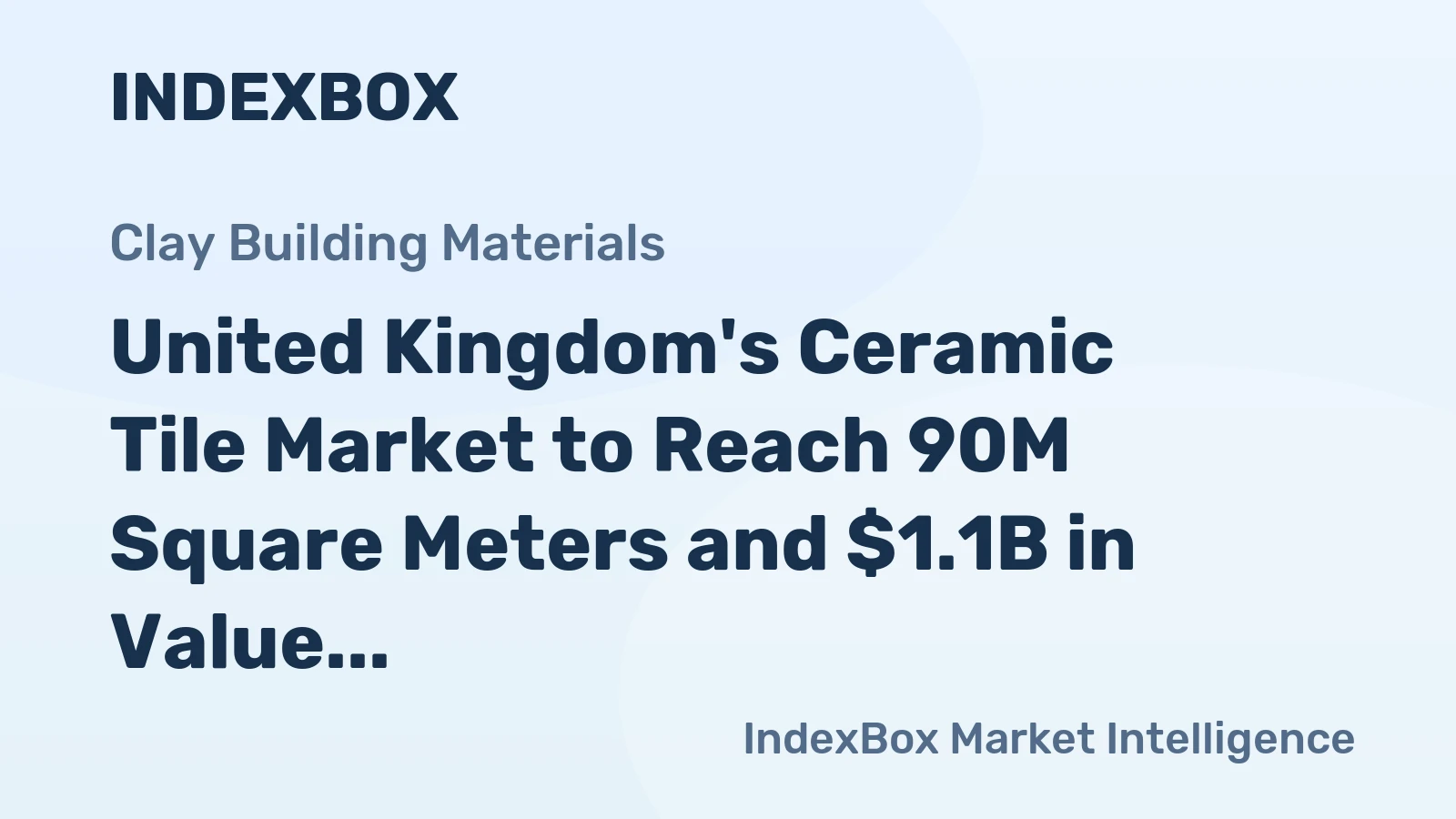 United Kingdom's Ceramic Tile Market to Reach 90M Square Meters and $1.1B in Value