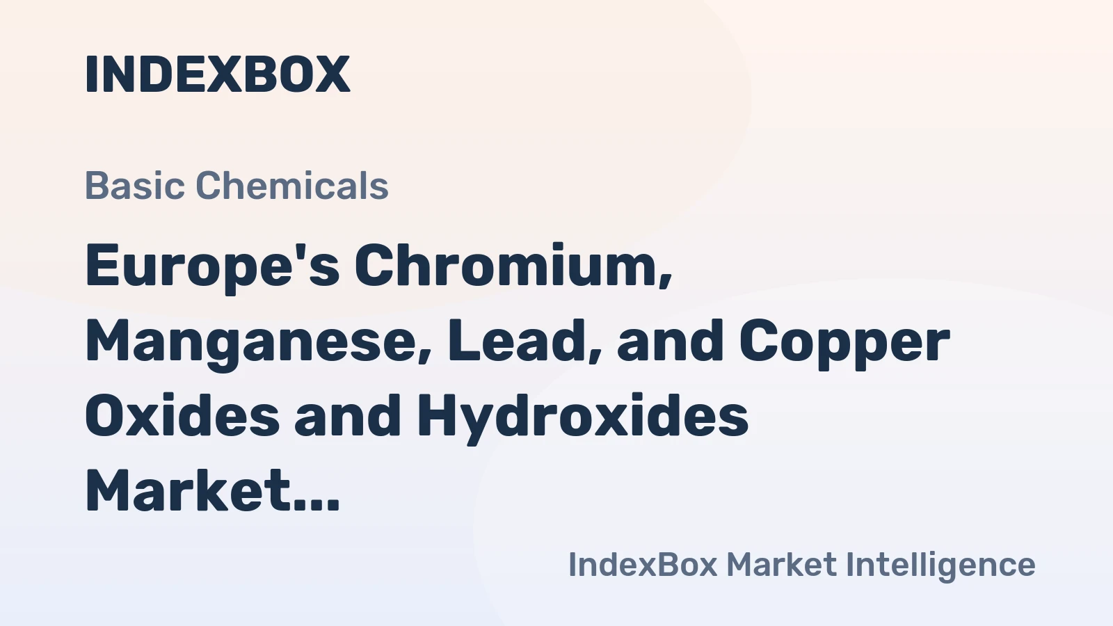 Europe's Chromium, Manganese, Lead, and Copper Oxides and Hydroxides Market Expected to Grow at +1.2% CAGR by 2035