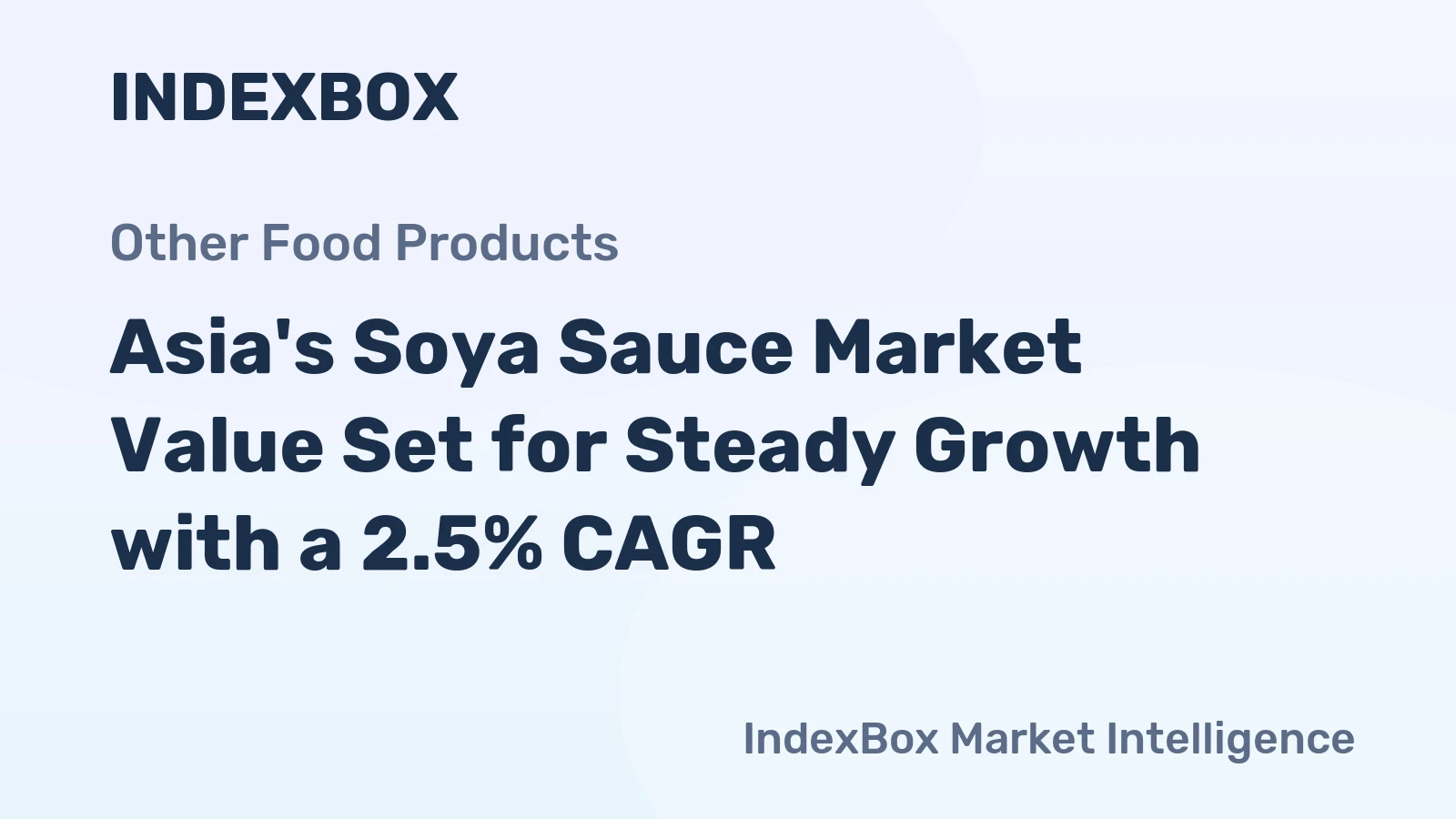 Asia's Soya Sauce Market Value Set for Steady Growth with a 2.5% CAGR