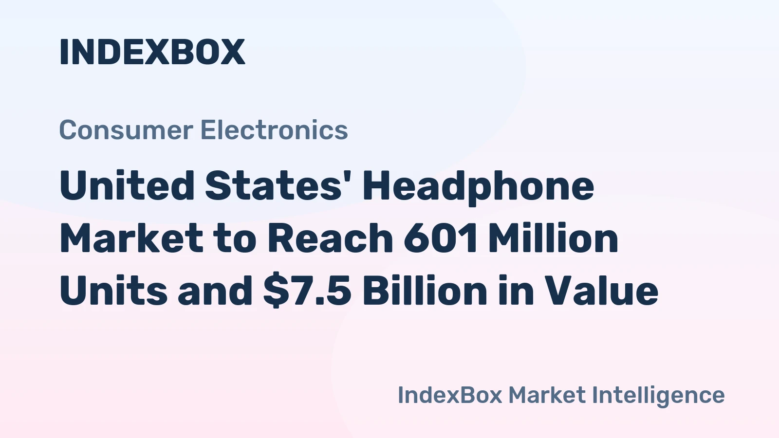 United States' Headphone Market to Reach 601 Million Units and $7.5 Billion in Value