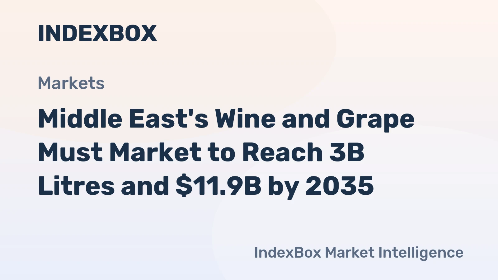 Middle East's Wine and Grape Must Market to Reach 3B Litres and $11.9B by 2035