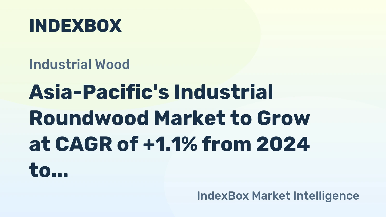 Asia-Pacific's Industrial Roundwood Market to Grow at CAGR of +1.1% from 2024 to 2035, Projected to Reach 51M cubic meters