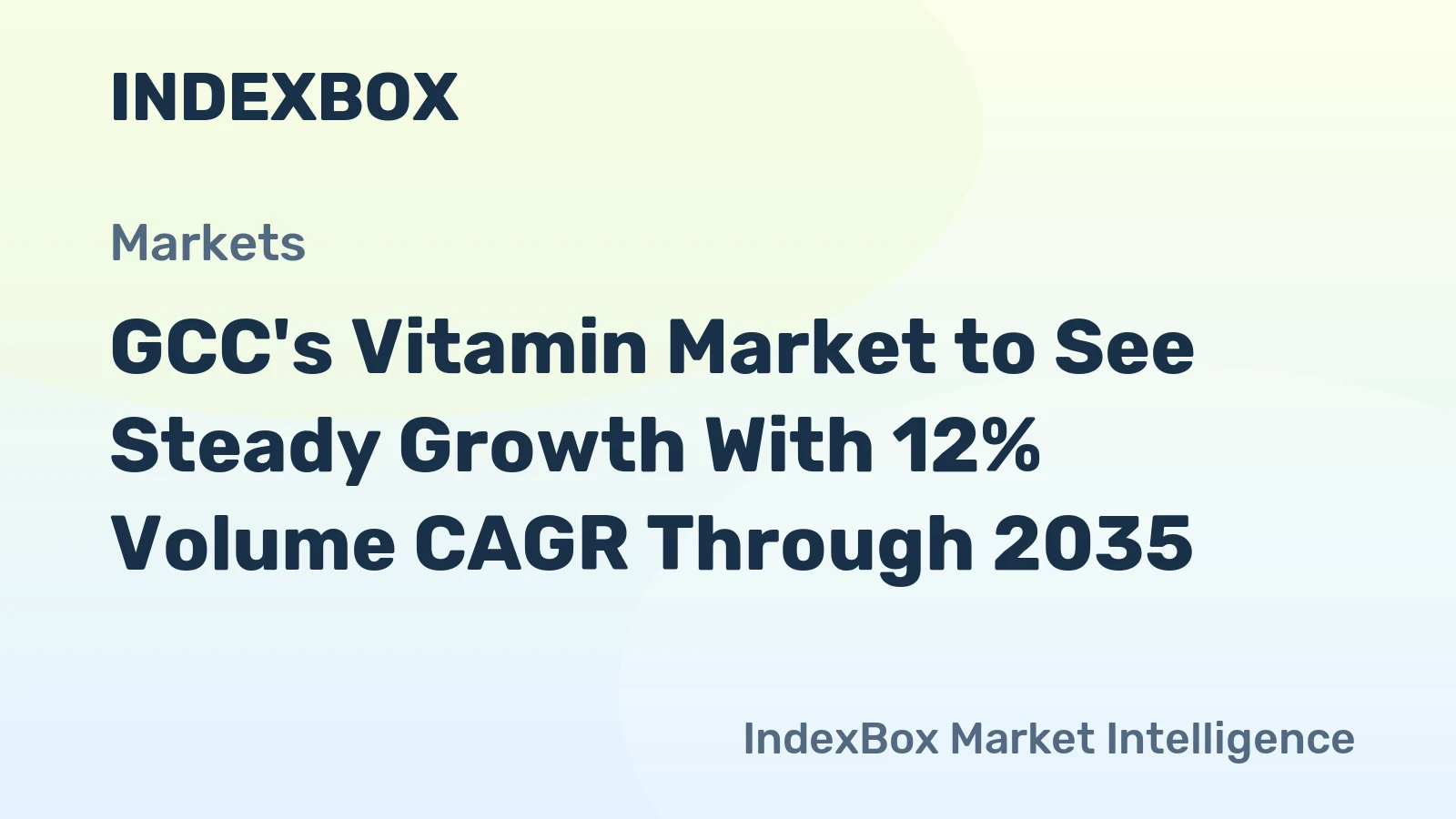 GCC's Vitamin Market to See Steady Growth With 12% Volume CAGR Through 2035