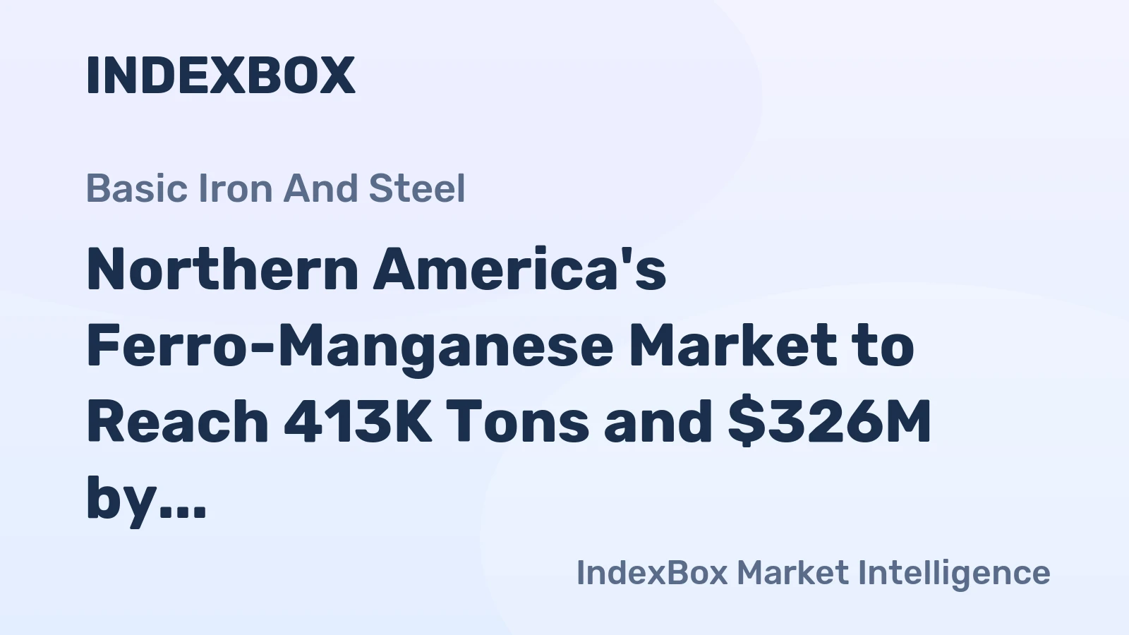 Northern America's Ferro-Manganese Market to Reach 413K Tons and $326M by 2035