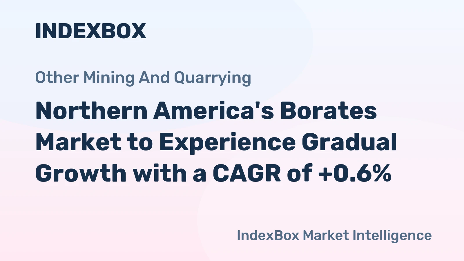Northern America's Borates Market to Experience Gradual Growth with a CAGR of +0.6%