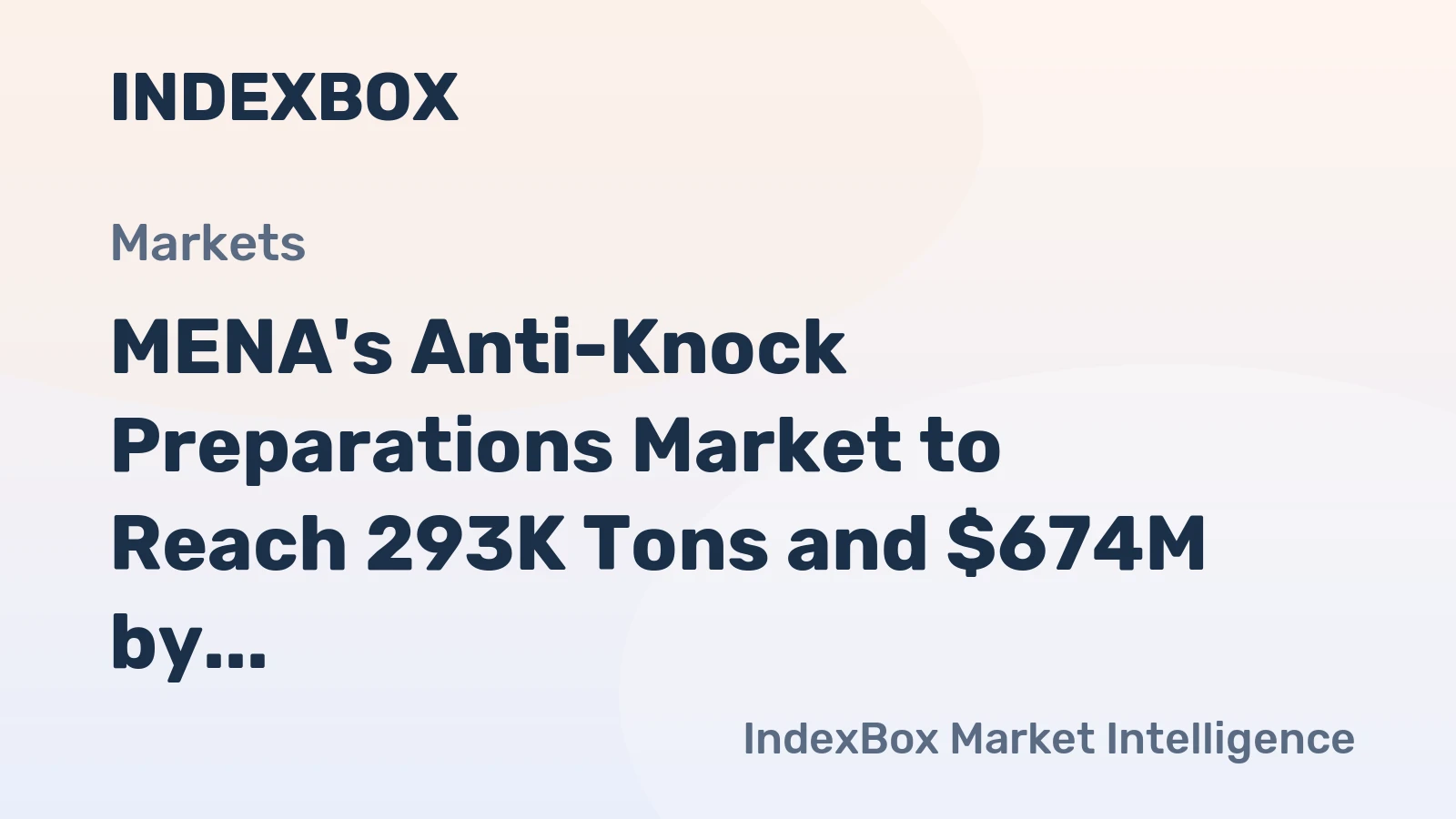 MENA's Anti-Knock Preparations Market to Reach 293K Tons and $674M by 2035