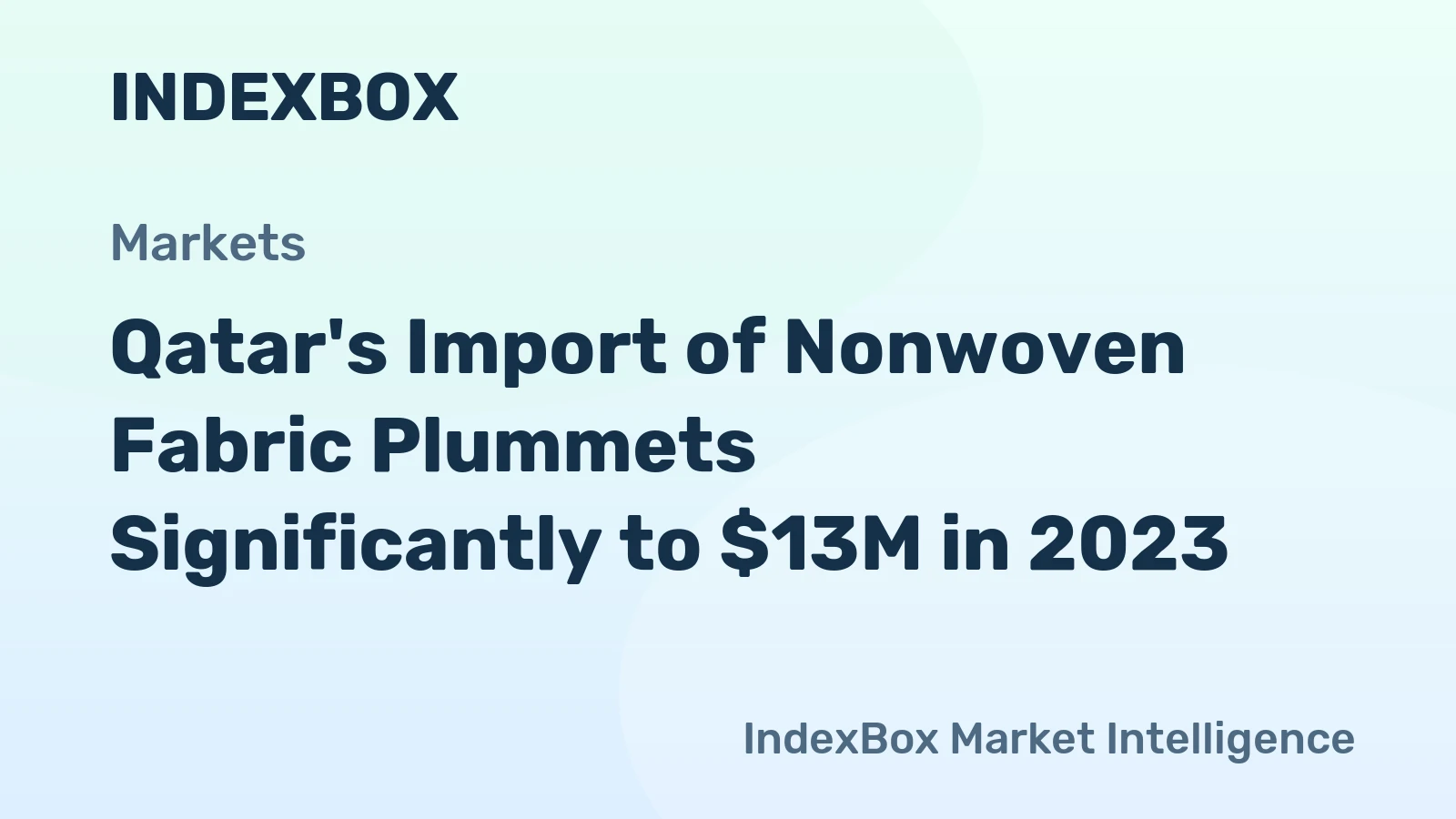 Qatar's Import of Nonwoven Fabric Plummets Significantly to $13M in 2023