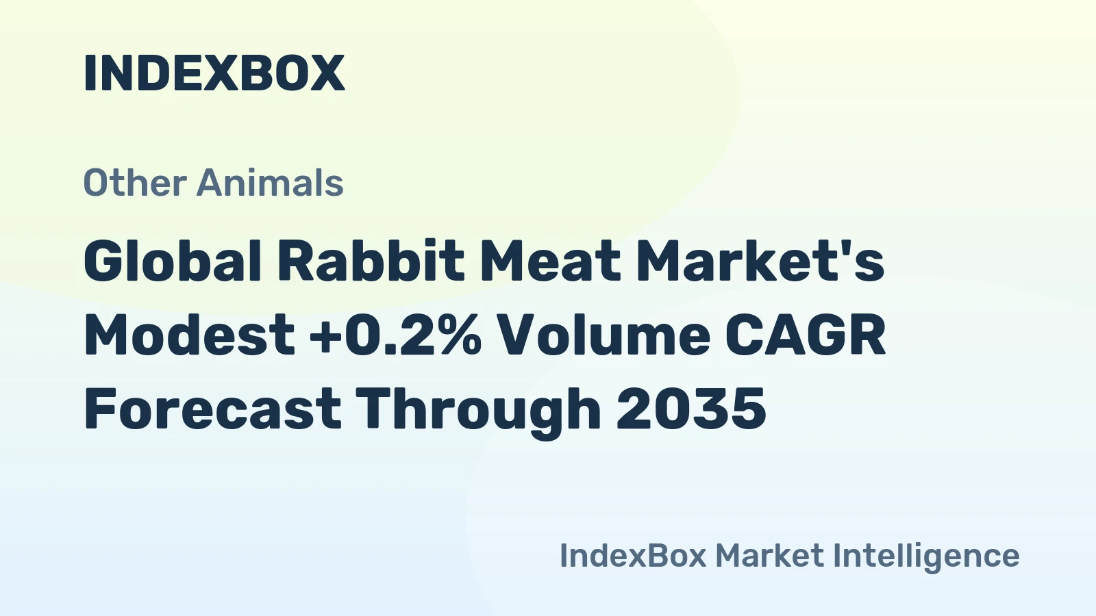 Global Rabbit Meat Market's Modest +0.2% Volume CAGR Forecast Through 2035