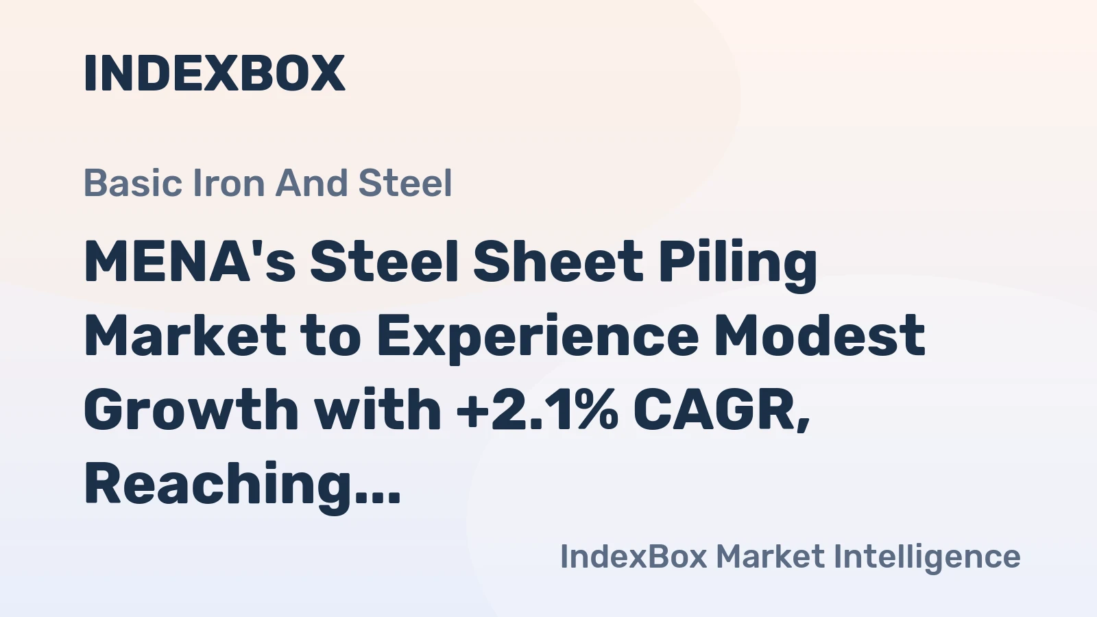 MENA's Steel Sheet Piling Market to Experience Modest Growth with +2.1% CAGR, Reaching $87M by 2035