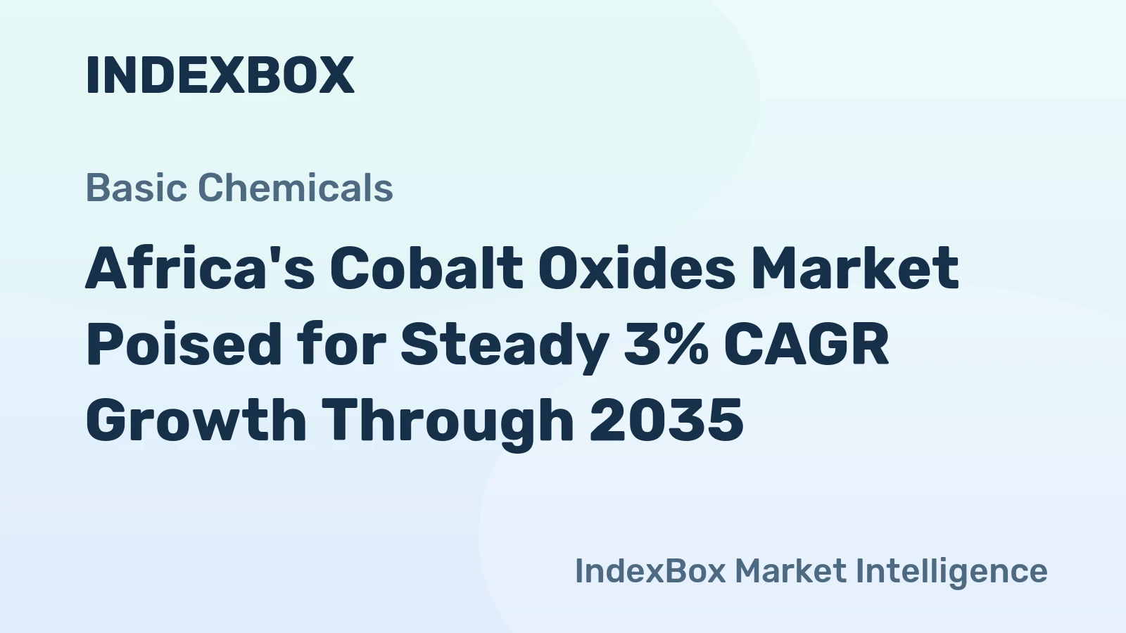 Africa's Cobalt Oxides Market Poised for Steady 3% CAGR Growth Through 2035