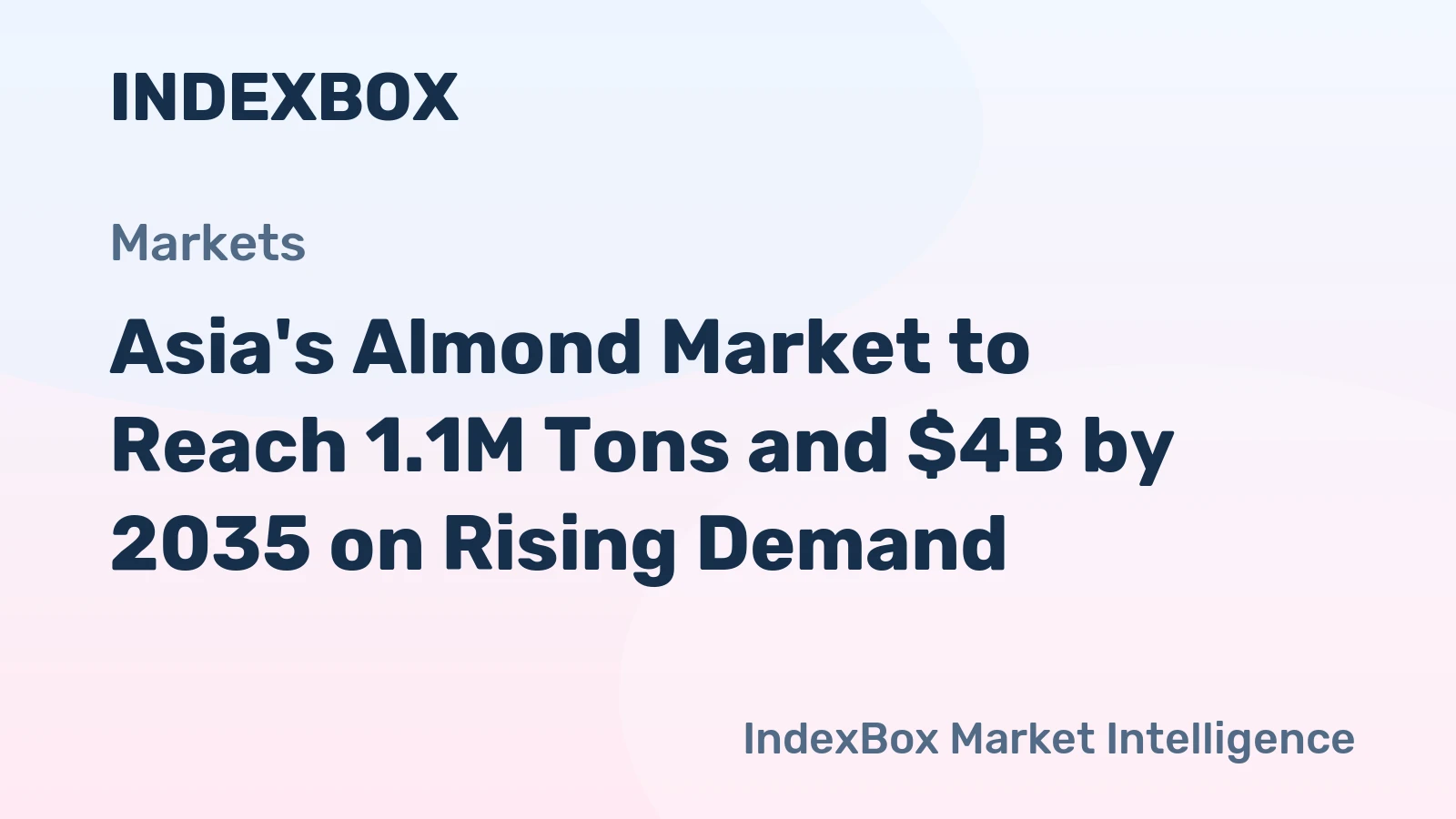 Asia's Almond Market to Reach 1.1M Tons and $4B by 2035 on Rising Demand