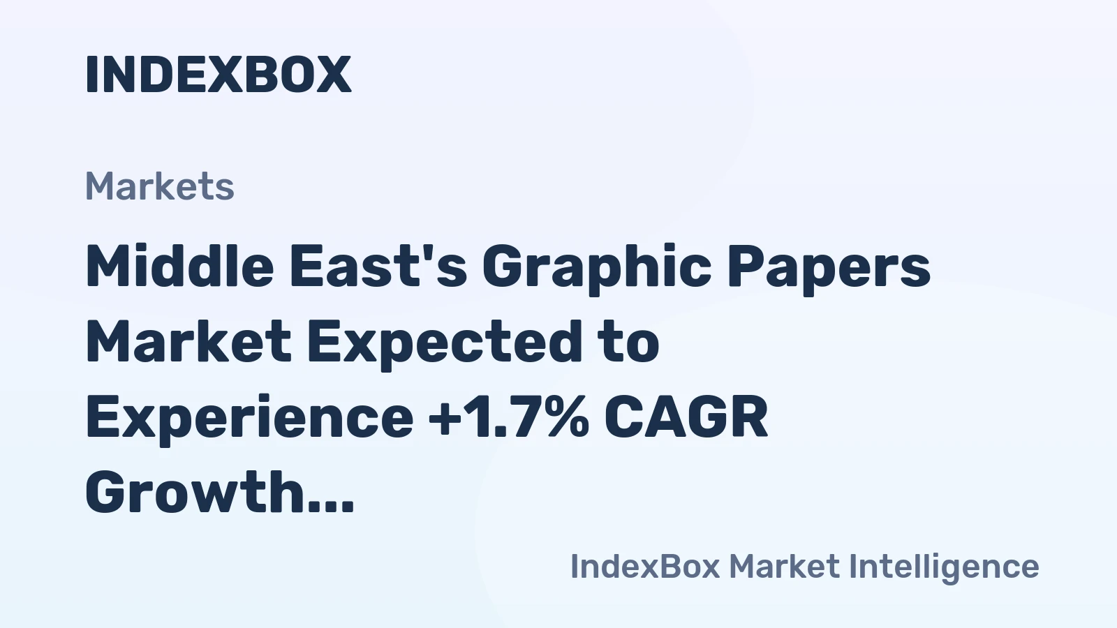 Middle East's Graphic Papers Market Expected to Experience +1.7% CAGR Growth Over Next Decade