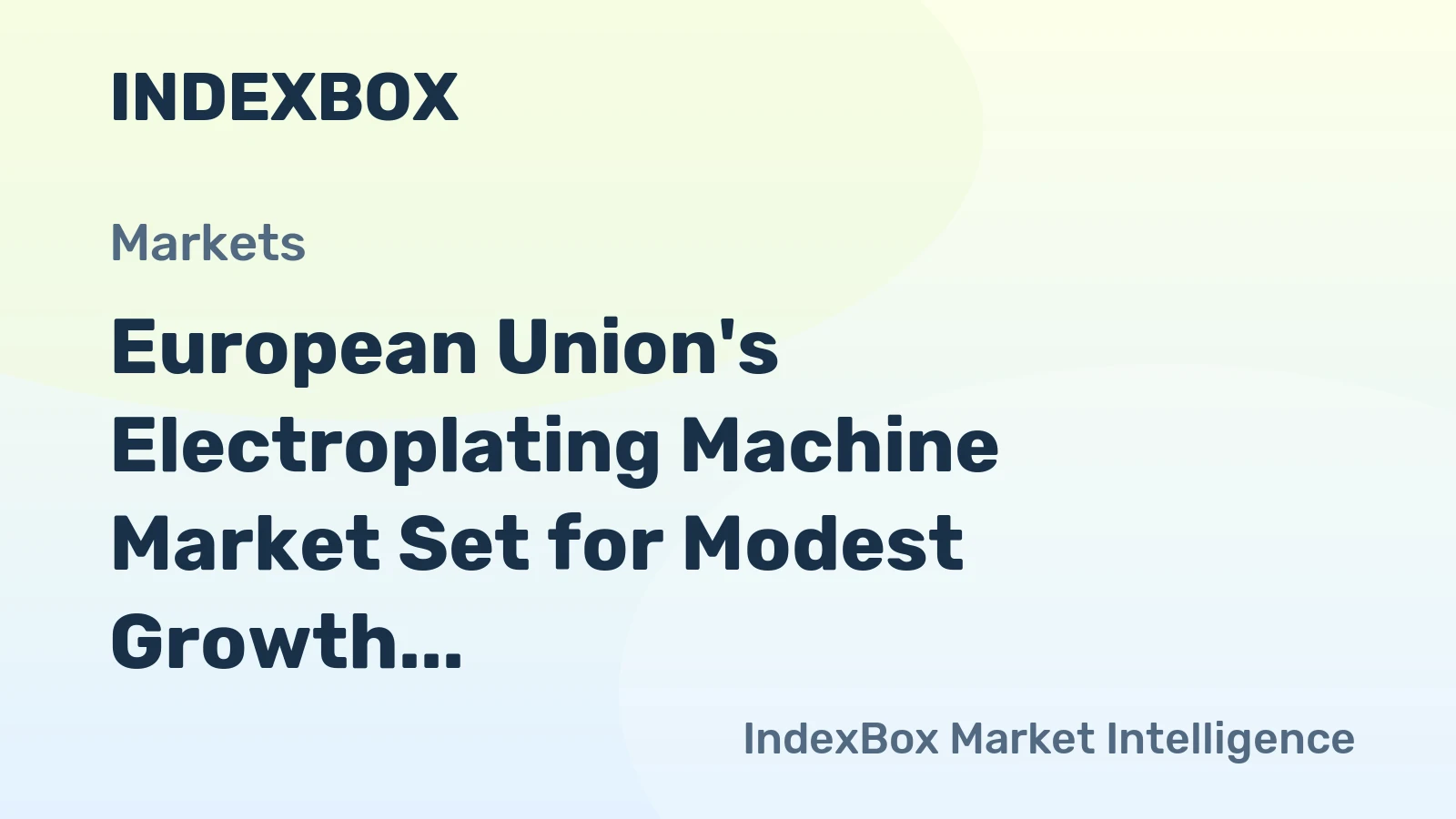 European Union's Electroplating Machine Market Set for Modest Growth to $1.1 Billion by 2035