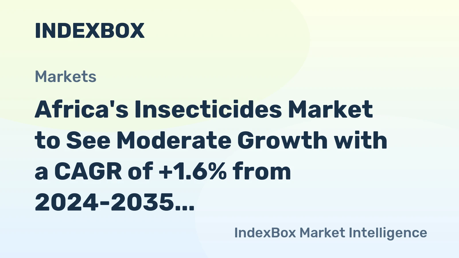 Africa's Insecticides Market to See Moderate Growth with a CAGR of +1.6% from 2024-2035