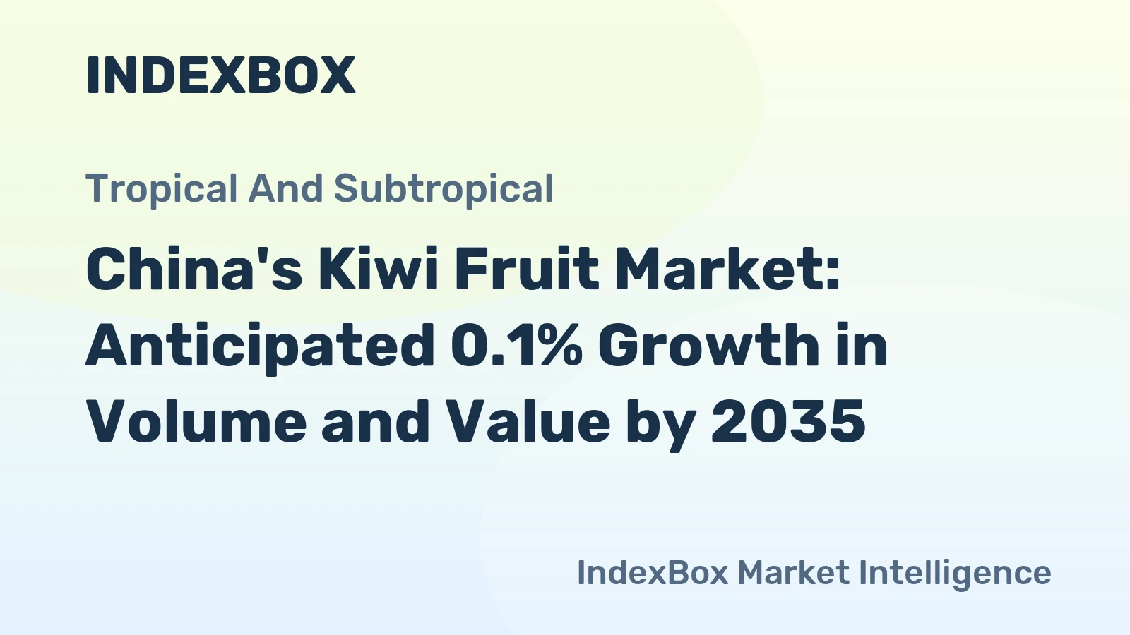 China's Kiwi Fruit Market: Anticipated 0.1% Growth in Volume and Value by 2035