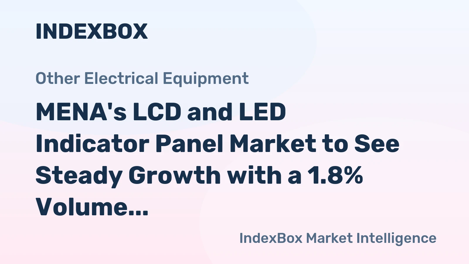 MENA's LCD and LED Indicator Panel Market to See Steady Growth with a 1.8% Volume CAGR Through 2035
