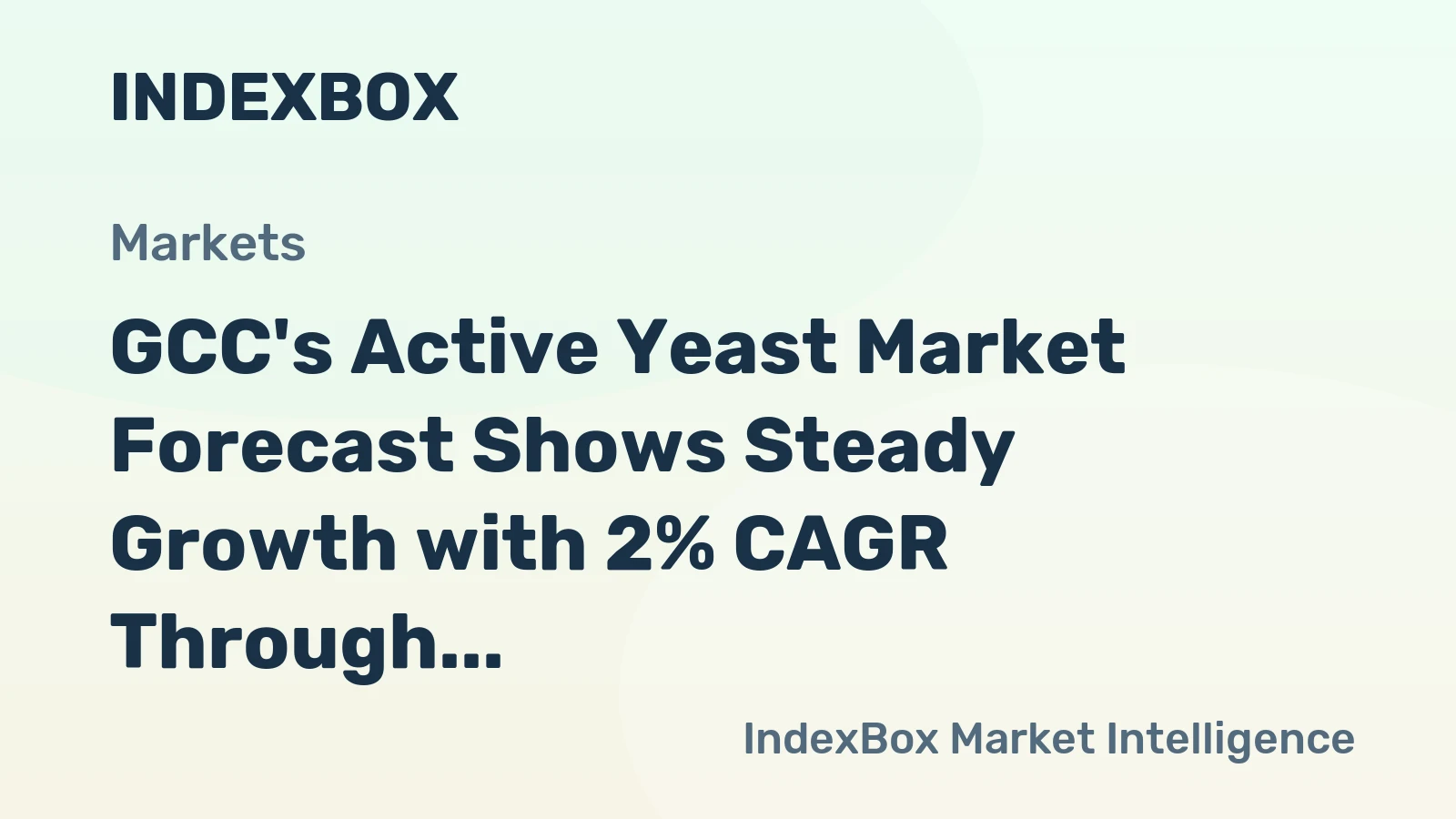 GCC's Active Yeast Market Forecast Shows Steady Growth with 2% CAGR Through 2035