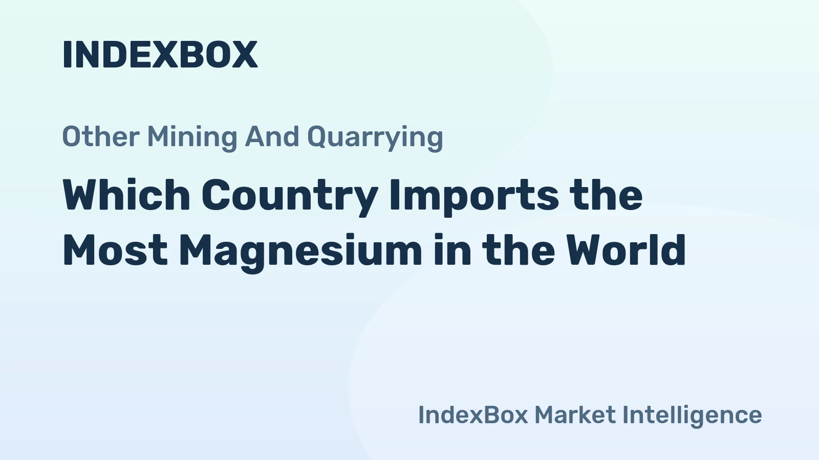 Which Country Imports the Most Magnesium in the World?