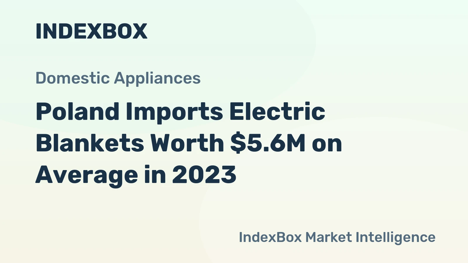 Poland Imports Electric Blankets Worth $5.6M on Average in 2023