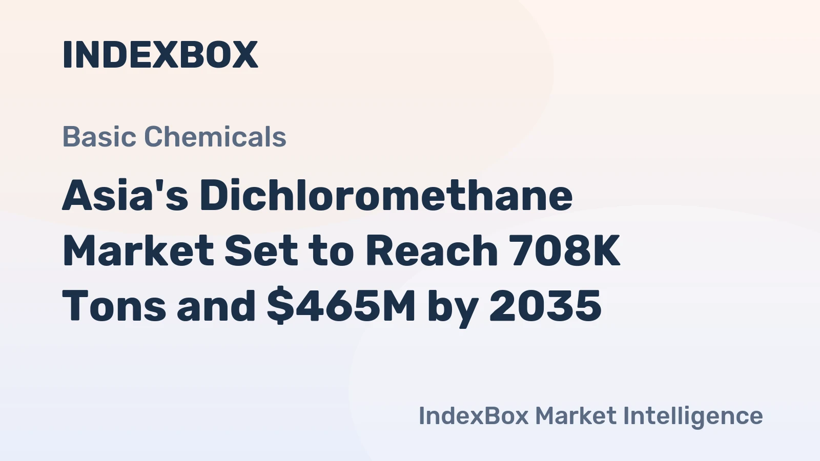 Asia's Dichloromethane Market Set to Reach 708K Tons and $465M by 2035