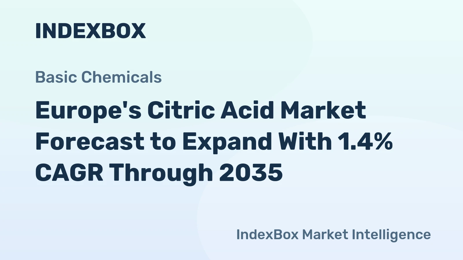 Europe's Citric Acid Market Forecast to Expand With 1.4% CAGR Through 2035