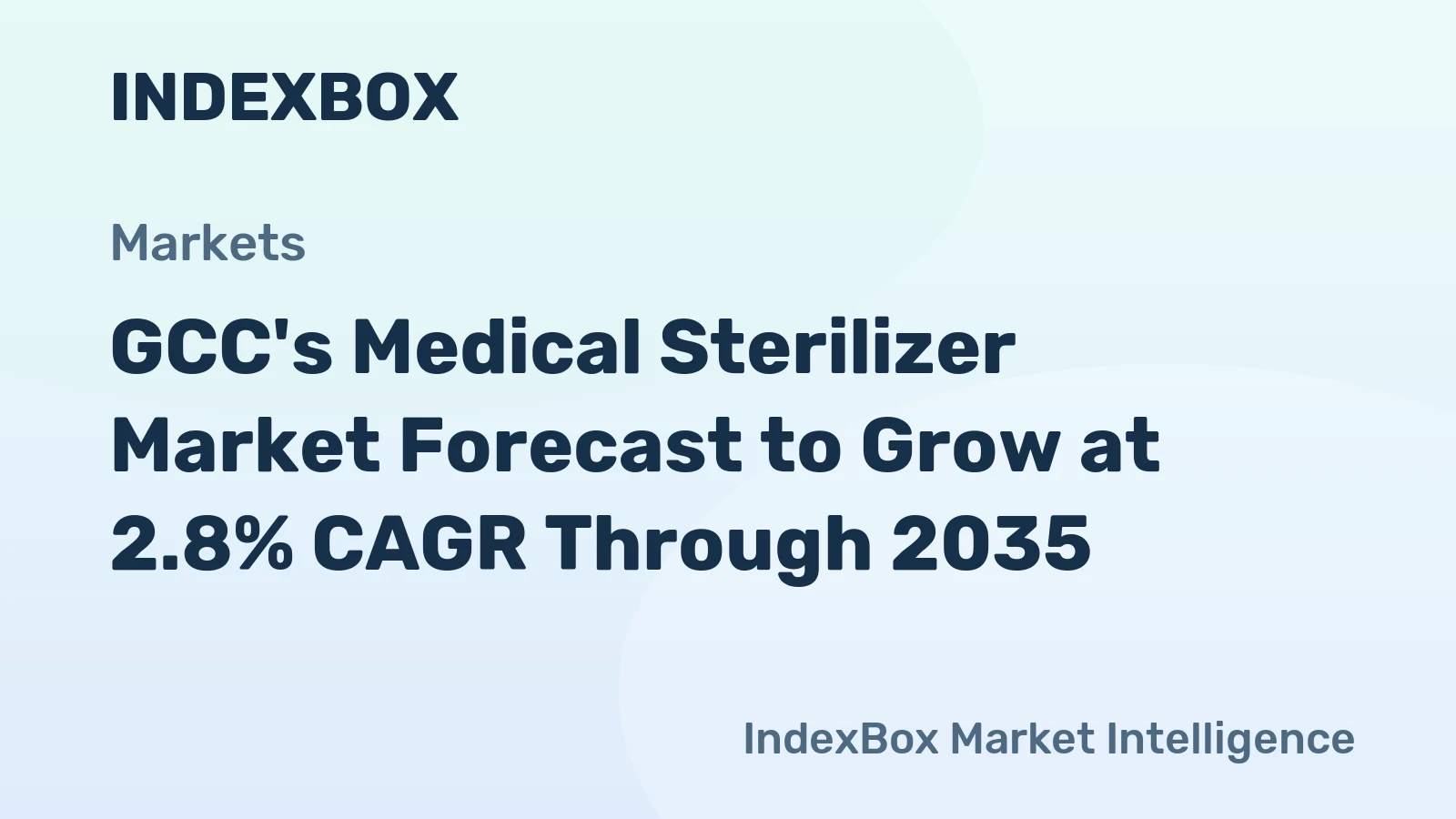 GCC's Medical Sterilizer Market Forecast to Grow at 2.8% CAGR Through 2035