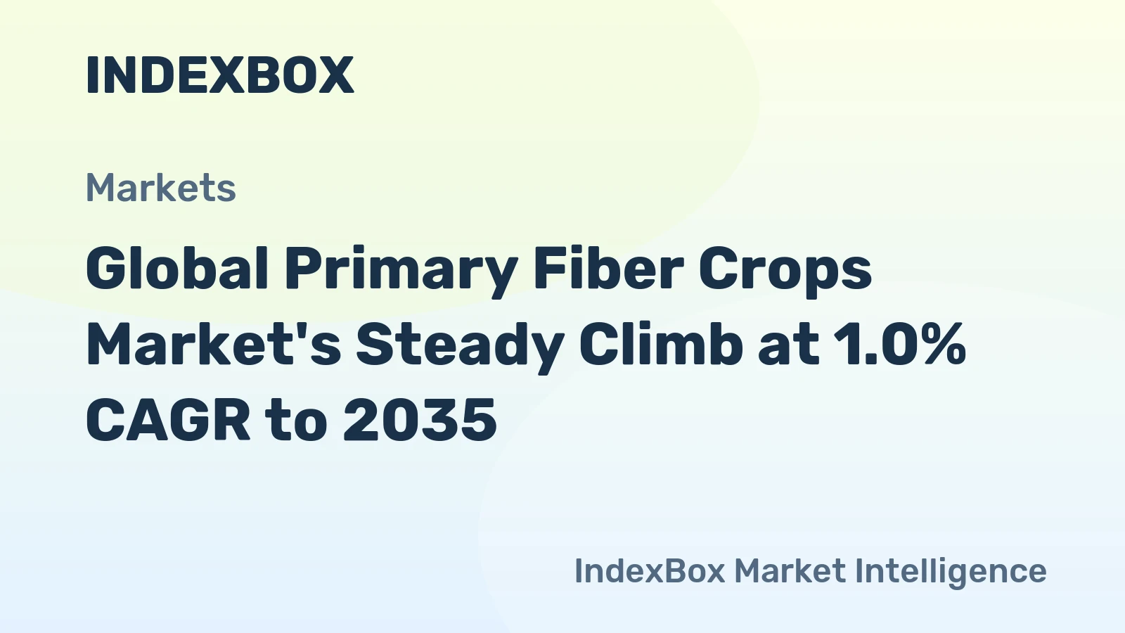 Global Primary Fiber Crops Market's Steady Climb at 1.0% CAGR to 2035
