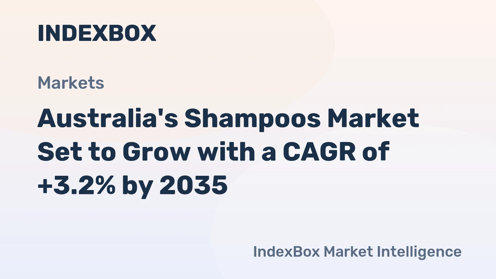 Australia's Shampoos Market Set to Grow with a CAGR of +3.2% by 2035