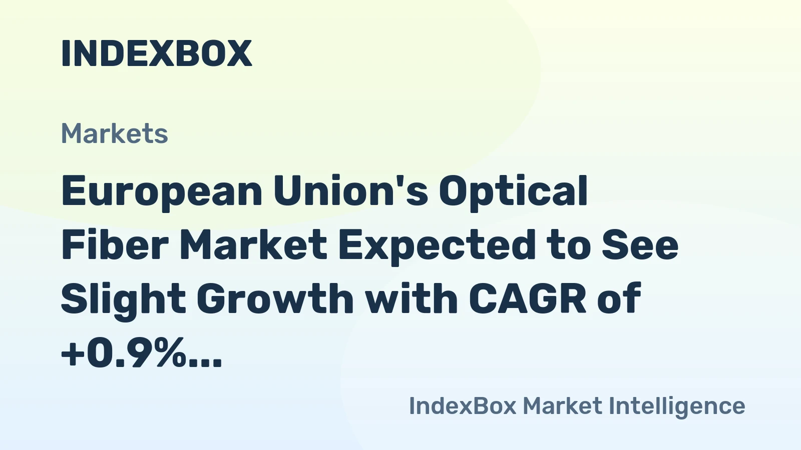 European Union's Optical Fiber Market Expected to See Slight Growth with CAGR of +0.9% from 2024-2035