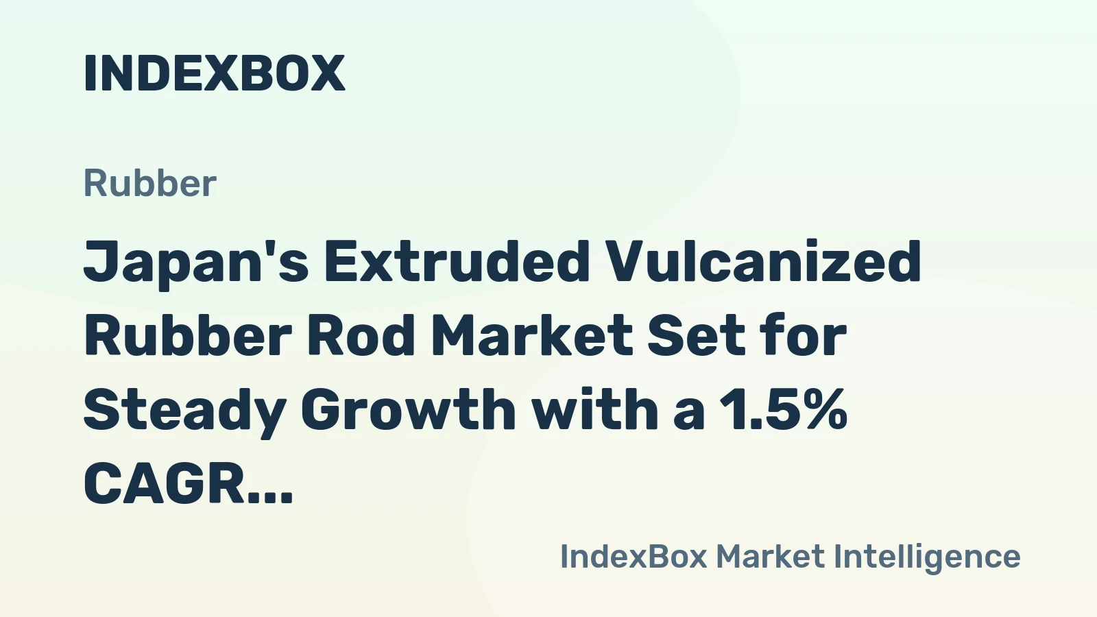 Japan's Extruded Vulcanized Rubber Rod Market Set for Steady Growth with a 1.5% CAGR