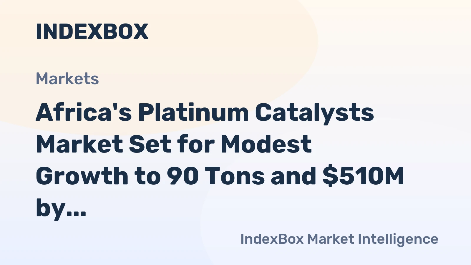 Africa's Platinum Catalysts Market Set for Modest Growth to 90 Tons and $510M by 2035