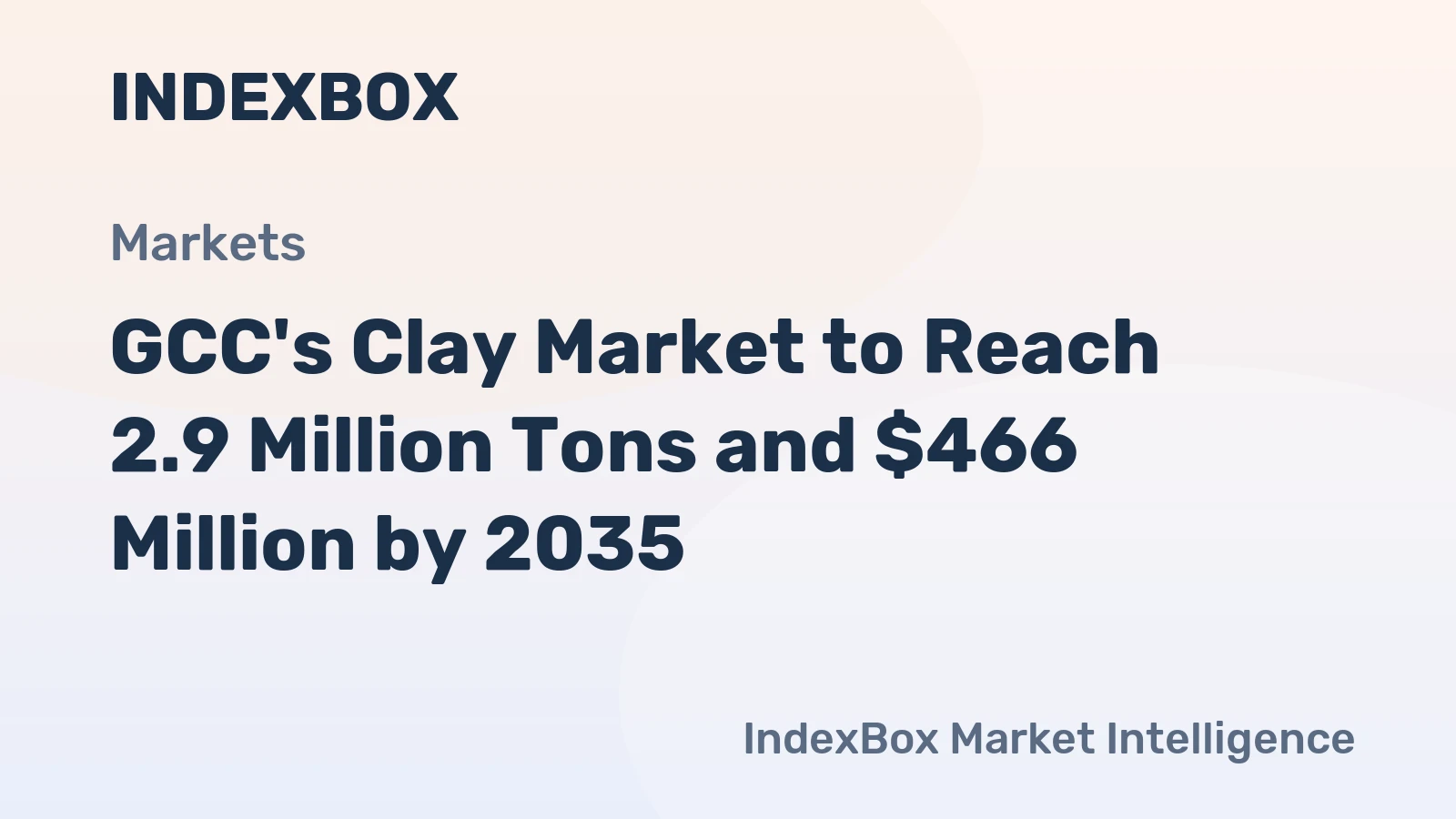 GCC's Clay Market to Reach 2.9 Million Tons and $466 Million by 2035