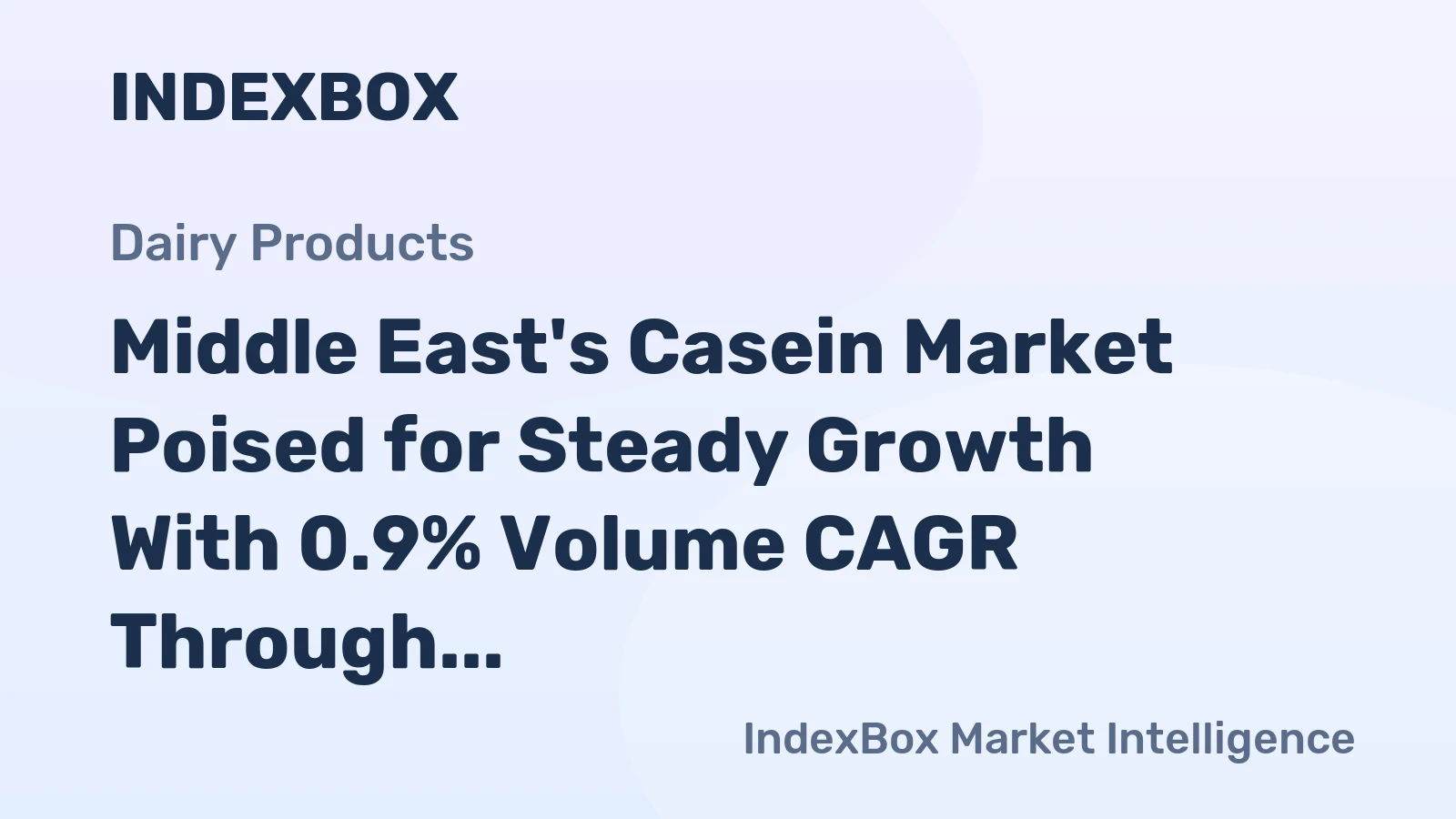 Middle East's Casein Market Poised for Steady Growth With 0.9% Volume CAGR Through 2035