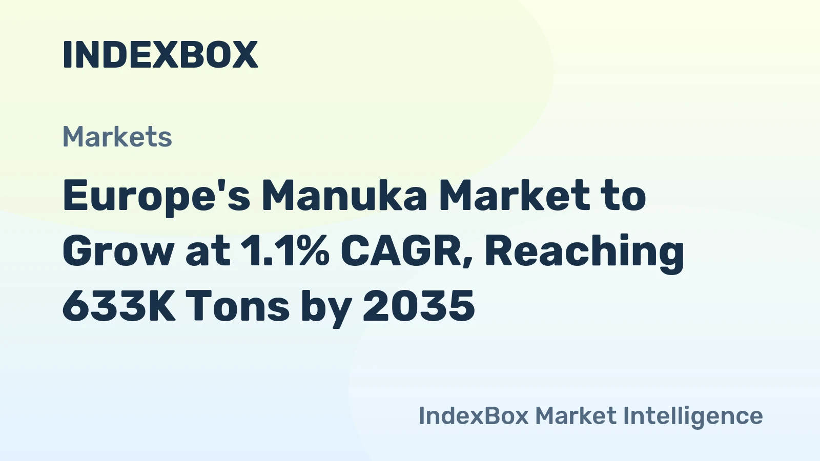 Europe's Manuka Market to Grow at 1.1% CAGR, Reaching 633K Tons by 2035