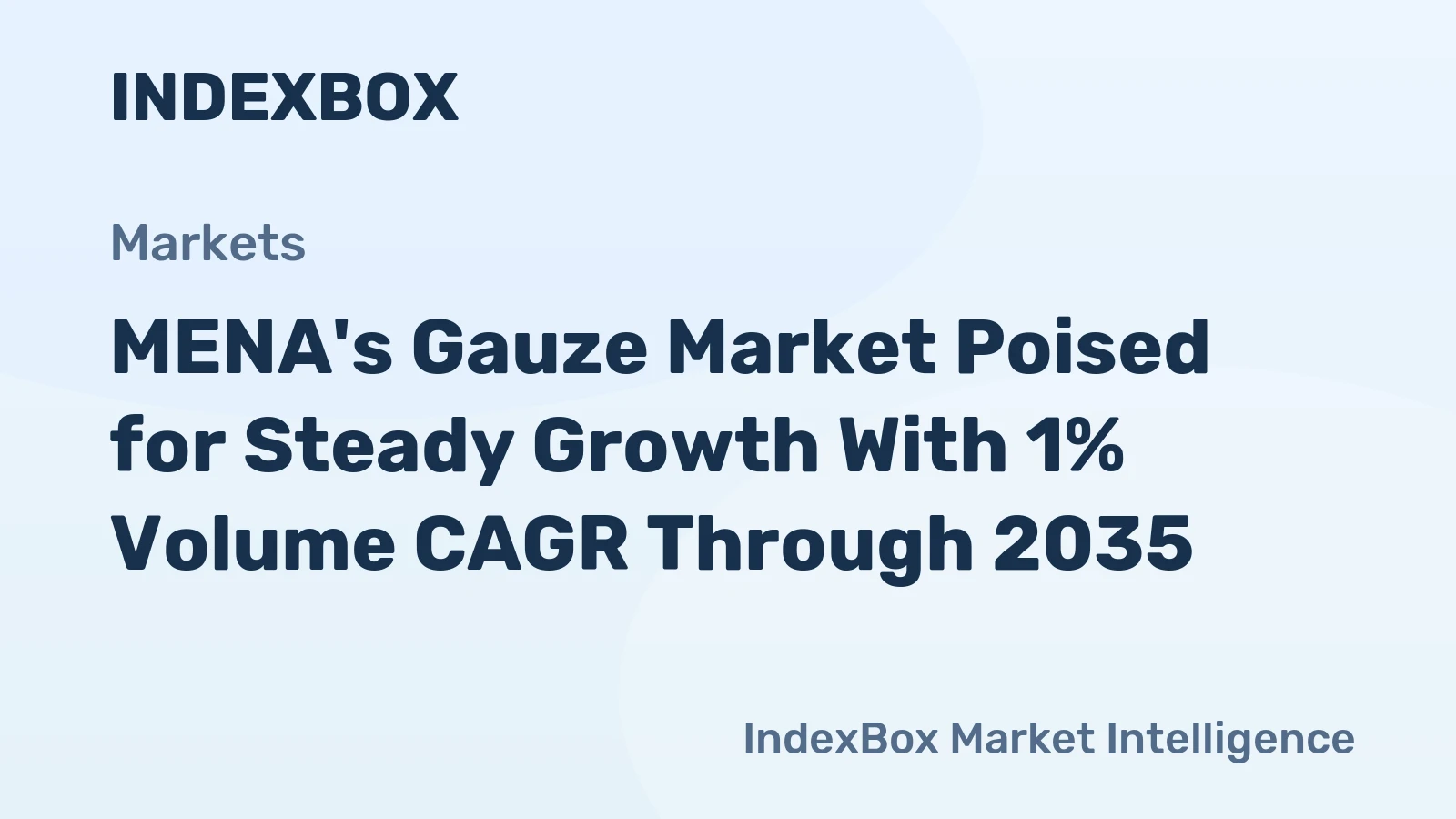MENA's Gauze Market Poised for Steady Growth With 1% Volume CAGR Through 2035