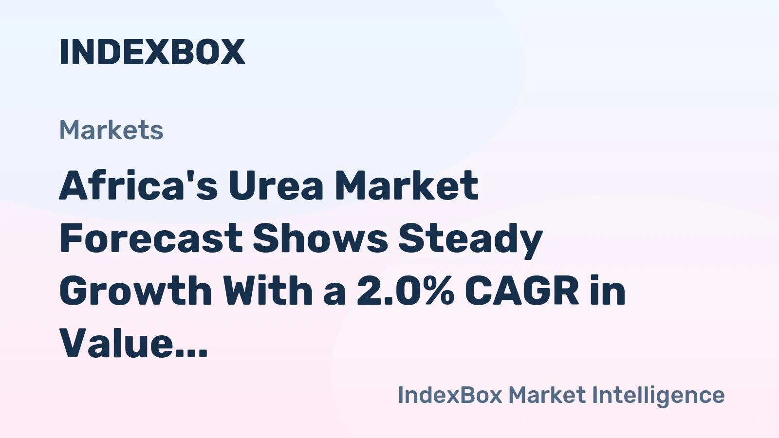 Africa's Urea Market Forecast Shows Steady Growth With a 2.0% CAGR in Value Through 2035
