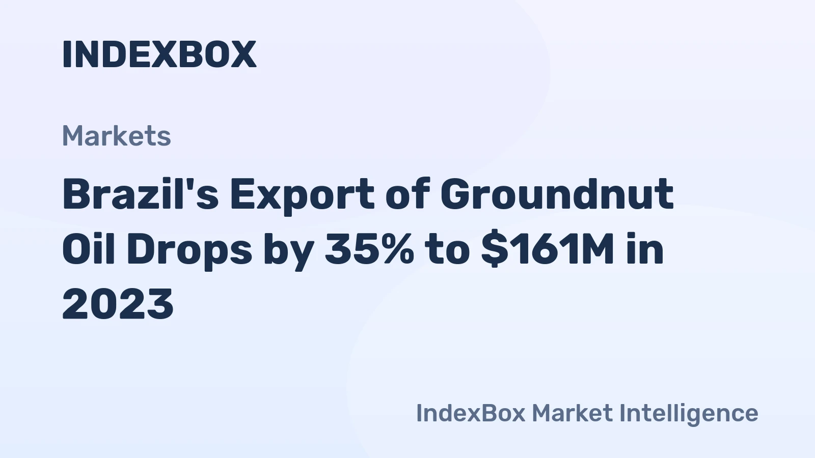 Brazil's Export of Groundnut Oil Drops by 35% to $161M in 2023