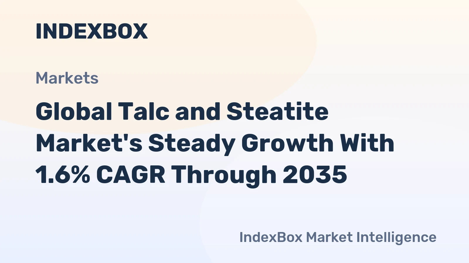 Global Talc and Steatite Market's Steady Growth With 1.6% CAGR Through 2035